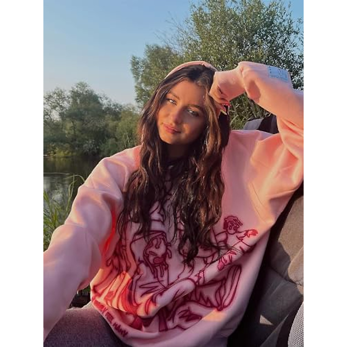 Aelfric Eden Mens Oversized Graphic Hoodie Vintage Fashion Hooded Sweatshirt Crewneck Sweatshirts Streetwear Hipster