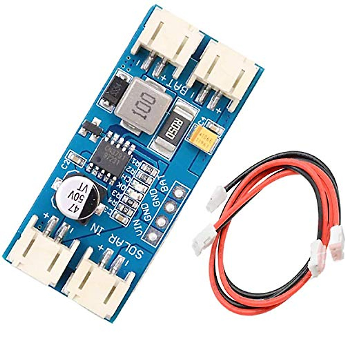 DAOKI 12V Solar Charge Controller Board CN3791 Solar Charge Controller Board MPPT 1 LiPo Battery Panel Regulator Module JST PH2.0 Auto Recharge for Battery withCables