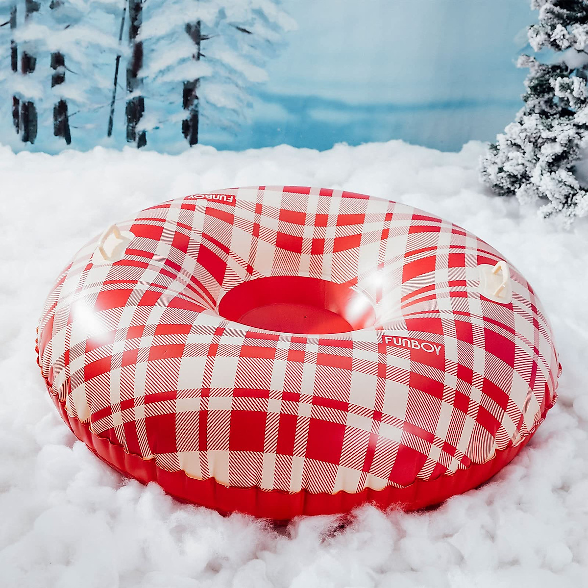 FUNBOY Inflatable Tube, Retro, Plaid Single