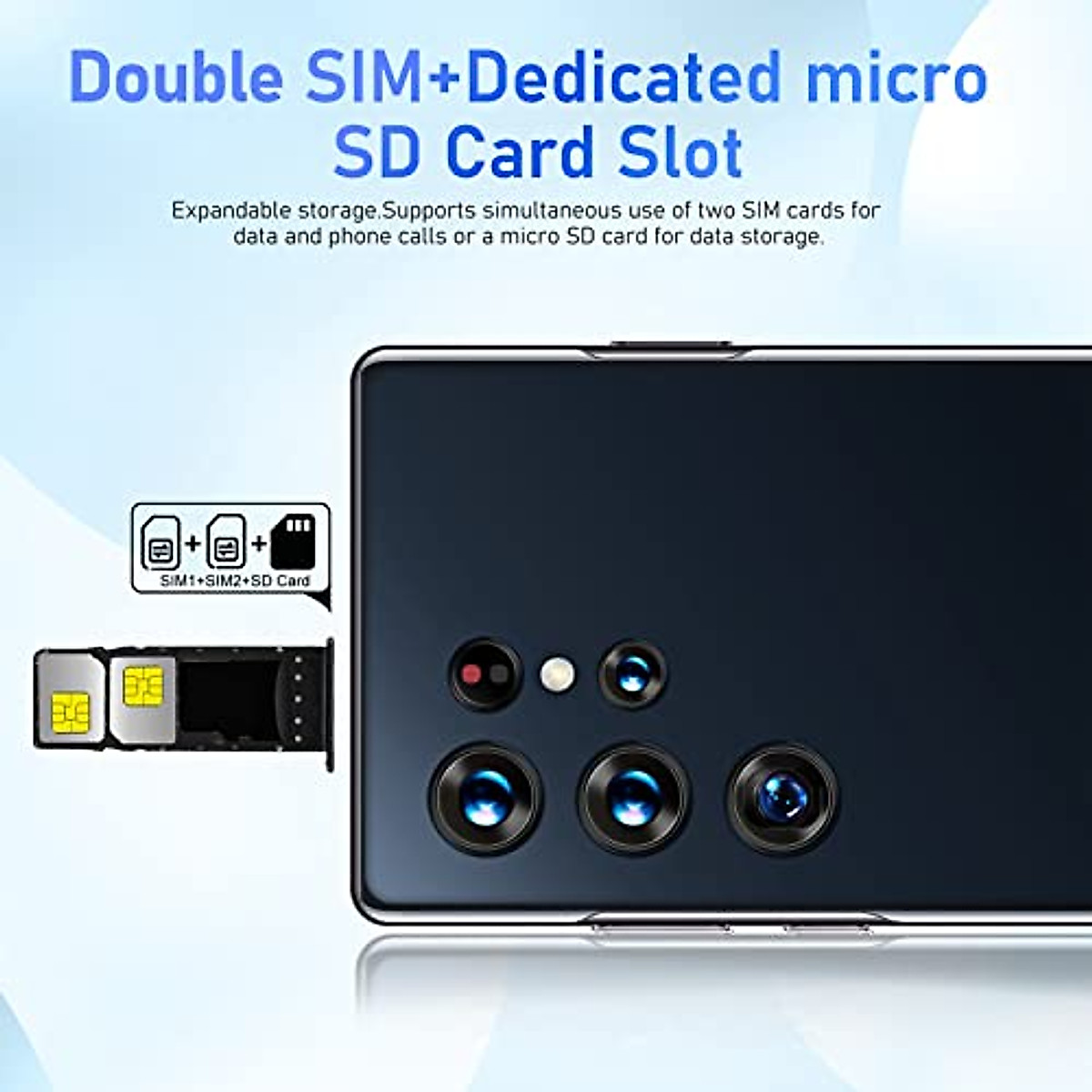 Dpofirs Note 30+ Unlocked Smartphone, 6.82in 6GB RAM 128GB ROM Dual SIM 4G Mobile Phone, Face ID Unlocked Cellphone for Android 10, WiFi+BT+FM+GPS, Gifts