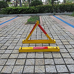 Triangular Folding Parking Barrier,Removable Parking Space Lock,Manual Parking Blocker for Lane Interception Parking