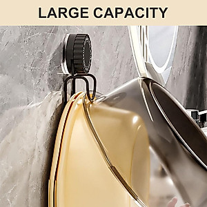 Luxury Washbasin Hook, Swivel Suction Cup Hooks, Powerful Vacuum Suction Cup Hooks, Heavy Duty Washbasin Hook for Kitchen Bathroom Shower Wall, Removable and Reusable for Bags Coat (White)