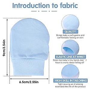 Aster 6 Pairs Newborn Baby Mittens Infant Toddler Gloves Soft Cotton No Scratch Mittens for 0-6 Months Baby Boys Girls