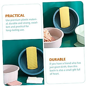 Veemoon 1 Set Baby Suits Plastic Tubs Baby Kit A Washboard Tub Small Washboard Laundry Basin with Washboard Washbasin Newborn Washing Supplies Washboard for Hand Washing Baby Clothes Sink
