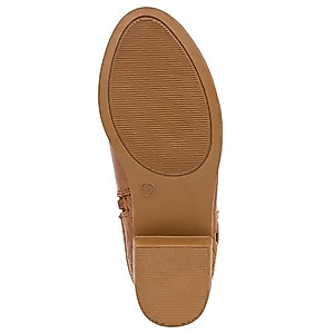 Nautica Kids Girls Ankle Bootie With Side Buckle and Zipper, Dress Boot -For Youth -Anper-Tan -13