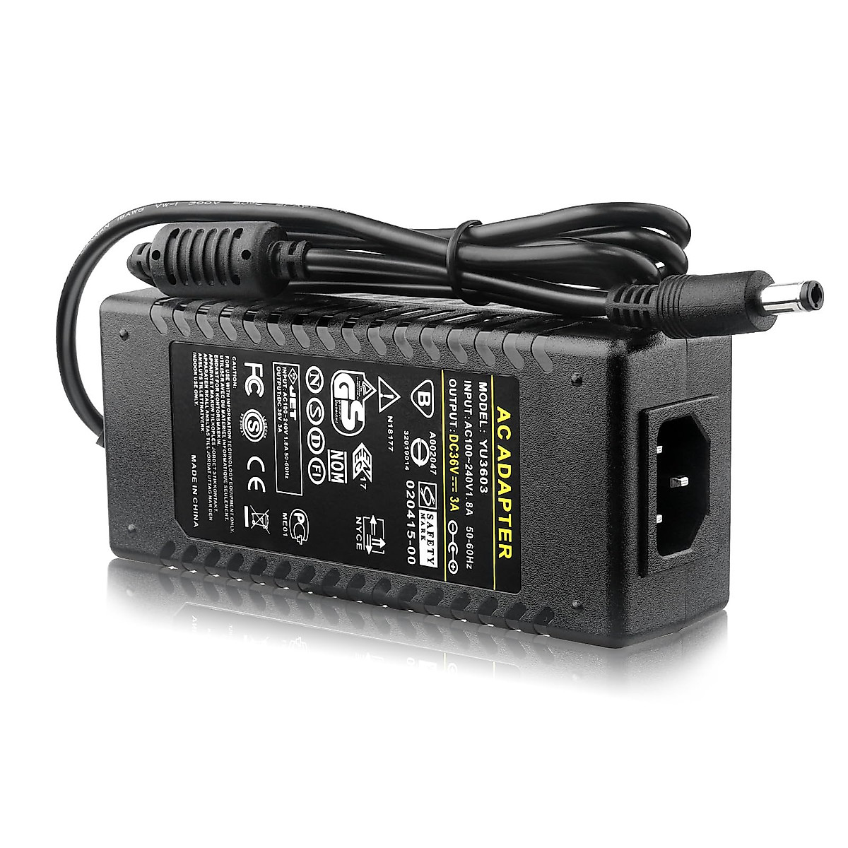 LeTaoXing 36V 3A Power Supply Adapter AC 100V~240V to DC 36 Volt Converter 108W 3amp 36 Vdc 36V/3A Transformer 5.5x2.5mm Plug for Engraver Printer Electric Drill LED Strip Light Water Pump