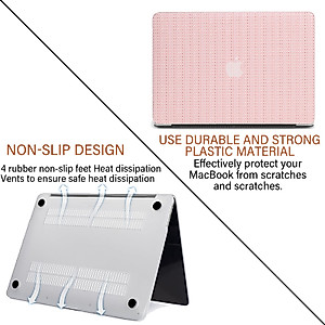 Miwasion Woven Fabric Design Compatible with MacBook Air 13 inch Case 2020-2018 Release(A2337 M1 A2179 A1932) with Touch ID & 2 Pack Keyboard Protectors,Webcam & Laptop Sleeve Bag & Screen Protector