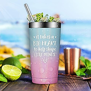 BIRGILT Teacher Appreciation Gifts - Thank You Gifts for Teacher from Student - Teacher Gifts for Women - Funny End of the Year Birthday Christmas Gifts for Teachers - 20oz Coffee Teacher Tumbler