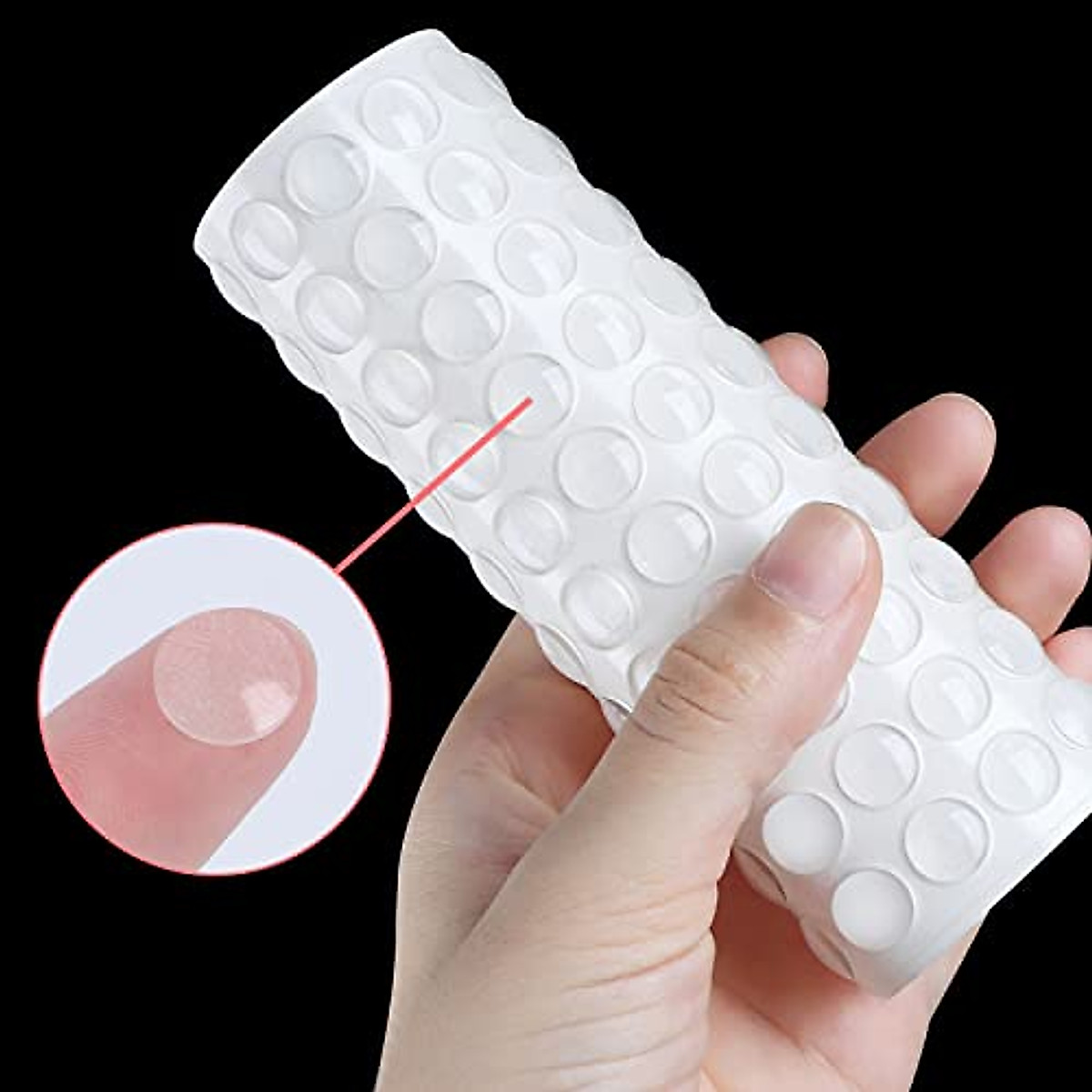 COUMENO Door Bumpers 100 Pcs Clear Adhesive Pads,Cabinet Bumpers,Cabinet Stoppers, Self Adhesive Cabinet Door Drawer Crash Pads for Soundproof Cabinet Furniture Bumpers, Drawer Bumpers