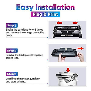 ONLYU Compatible Toner Cartridge Replacement for HP 26X CF226X HP 26A CF226A 26A 26X Pro M402n M402dn M402dw Pro MFP M426fdw M426fdn M426dw (Black, 2-Pack)