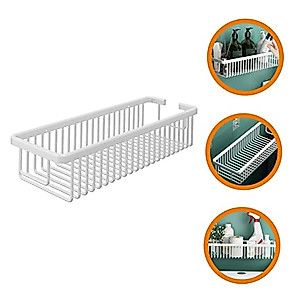 Hemoton Mount Toilet Metal Gel Bathroom Shampoo Conditioner Drilling Tote Bottle Punch-free Basket Wall-mounted Room Wash Portable Kitchen Living Organizer Drain Space Shower Holder