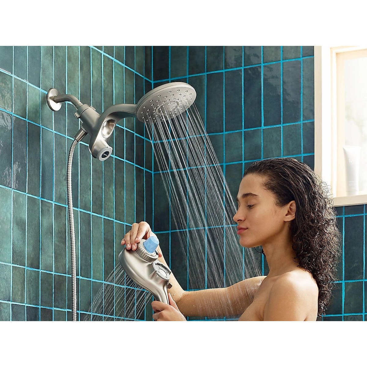 Moen IN208C2SRN Aromatherapy Combination Handshower and Rainshower with INLY Shower Capsules, Spot Resist Brushed Nickel