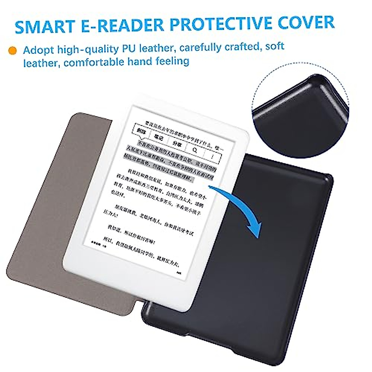 UKCOCO Tablet Case Ultra- Thin Cover Ebook Reader Cover Auto Wake Cover E-Reader Electronic Case Auto Wake Protective Case Pattern Protective Case Ultra-Thin Protective Cover Leather Case