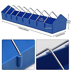 PAULOZYN Large Pigeon Feeder Rack 2PCS Food Dish Dispenser Tool Slot Container Thick for Poultry Chicken Duck Parrots Bird Supplies