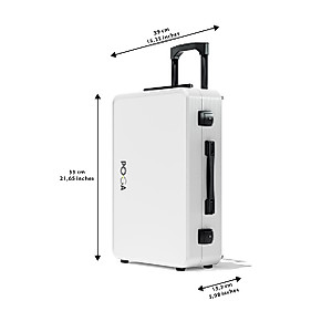 POGA PRO Premium Portable Console Travel Case incl. Trolley and 21,5'' ASUS Gaming Monitor for PS4 Slim - White