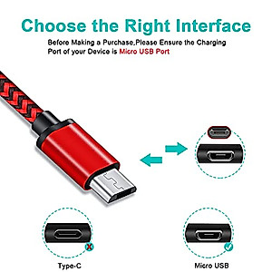 Micro USB Quick Charger Cable 2Pack 10FT Long Android Phone 2.1A Fast Charging Cord for Samsung Galaxy S7 S6 Plus/Edge/Active,J3 Luna Pro/Prime J7 Star/Crown,Note 5/4,LG Stylo 3 2 K30 K20,PS4 Pro