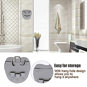 2 Pack Soft Silicone Shower Brush Body Wash Bath Exfoliating Skin Massage Scrubber, Dry Skin Brushing Glove Loofah, Fit for Sensitive and All Kinds of Skin(Gray+green)