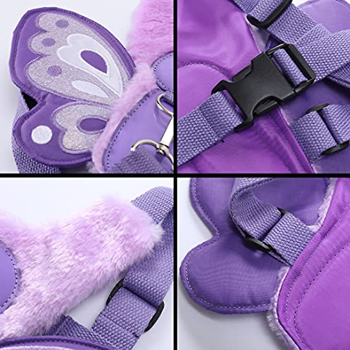 Toddler Kids Leash Plush Butterfly Harness Wrist Leashes Child Safety Walking Toddlers Wrist for Kid Girls Boys (Purple)