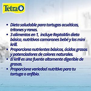 Tetra ReptoMin Select-A-Food 1.55 Ounces, For Aquatic Turtles, Newts And Frogs, Variety Pack (29253)