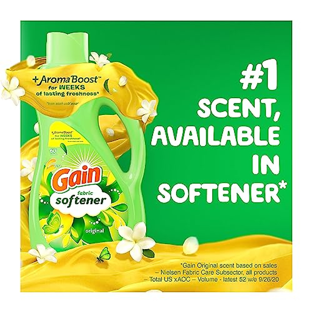 Gain Laundry Fabric Softener Liquid, Original, 129 Fl Oz 150 Loads