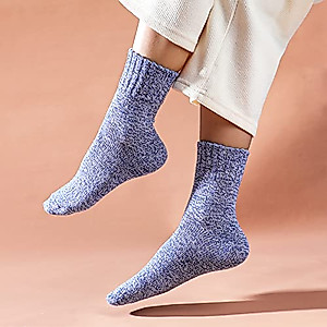 Pleneal Wool Socks for Women - 7 Pairs Womens Wool Socks Winter Warm Wool Socks Men Cozy Knit Socks Boots Socks for Women