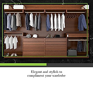 Premiere Luxe Wood Hangers - Heavy Duty Pants Hangers, Skirt Hangers, Coat Hangers with Velvet Flocking - Non Slip, Slim and Space Saving Hanger (Mahogany Matte with Black Velvet, 6)