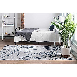 Rugs.com Charleston Collection Rug – 8' x 10' Gray Low-Pile Rug Perfect for Living Rooms, Large Dining Rooms, Open Floorplans