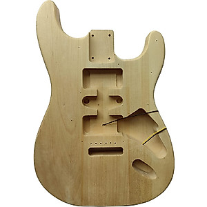 DIY Electric Guitar Kits Strat Style Beginner Kits 6 String Right Handed with Basswood Body Maple Neck Rosewood Fingerboard Chrome Hardware Build Your Own Guitar.