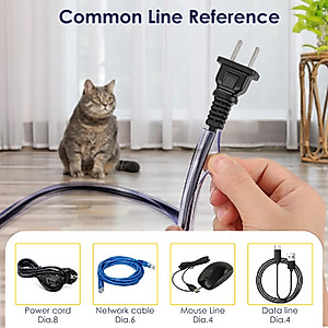 WEDAWN Dog and Cat Cord Protector from Pets No-Chew Solution, Pet Wire Flexible Cable Sleeve 10ft/2mm Thick, 1/2in Diameter Wire Protector Tubing for Cord, Cable Cover for USB Charger,Odorless,2Pack