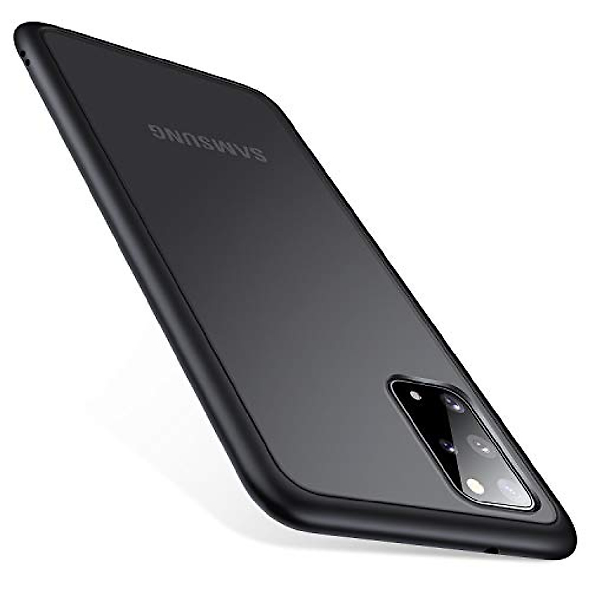 TORRAS Shockproof Galaxy S20 Plus Case/Galaxy S20 Plus 5G Case, [Military Grade Drop Tested] Translucent Matte Hard Back with Soft Edge Slim Protective Designed for Samsung Galaxy S20 Plus Case, Black