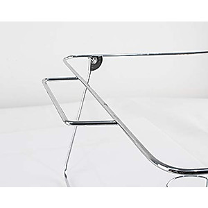 6 Pack Buffet Wire Rack Folding Chafing Stand Chrome Frame Serving Trays Food Warmer | Easy Foldable Collapsible for Storage & Reuse for Home Party, Wedding and Birthday Party Event Catering Supplies