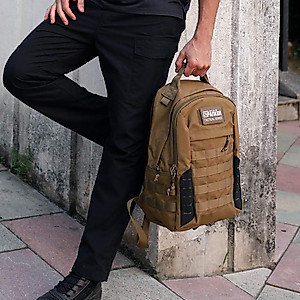 EXCELLENT ELITE SPANKER Military Tactical Backpack 18L Molle Backpacks Army Assault Survival Rucksack Pack (BLK)