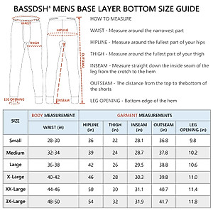 BASSDASH Men's Lightweight Thermal Base Layer Pants Warm Legging Bottom Quick Dry FS19M Dark Brown