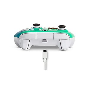 PowerA Enhanced Wired Controller for Xbox Series X|S - Seafoam Fade, gamepad, wired video game controller, gaming controller, Xbox Series X|S