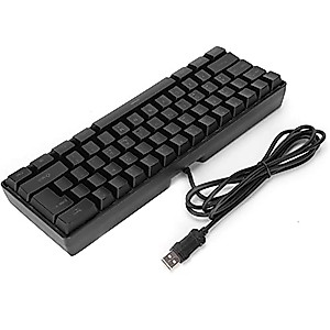 Gaming Keyboard, Computer Keyboard DC5V 100mA RGB Light FN Combination Shortcut Keys 61 Keys for Office