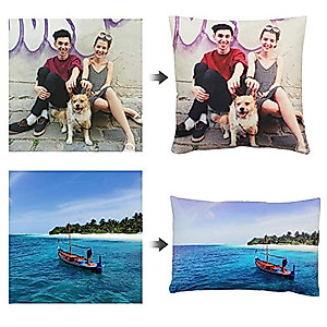 Customized Pillow with Picture Including Pillow Insertion Design for Your Own Photo Print Soft and Comfortable to Enjoy Deep Sleep (16''X 16'')