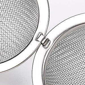 Siasky 2PCS Stainless Steel Mesh Tea Infuser, 2.1 Inch Tea Ball Tea Strainer Tea Diffuser Tea Steeper for Filtering Tea