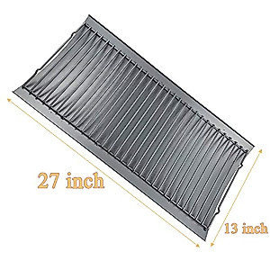 MOASKER 27 Inch Ash Pan Replacement Parts for Char Griller 1224, 1324, 2121, 2222, 2727 and Charbroil Grills, Charcoal Tray with 2pcs Fire Grate Hanger Set