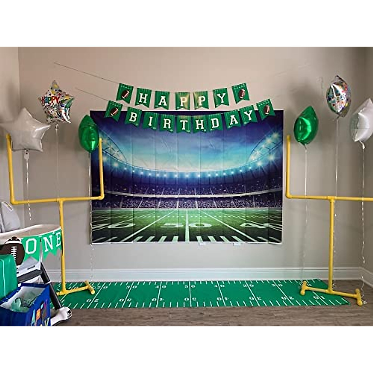 RUINI Football Field Photography Backdrop Football Field AuditoriumLight Themed Party Backdrop 7x5FT