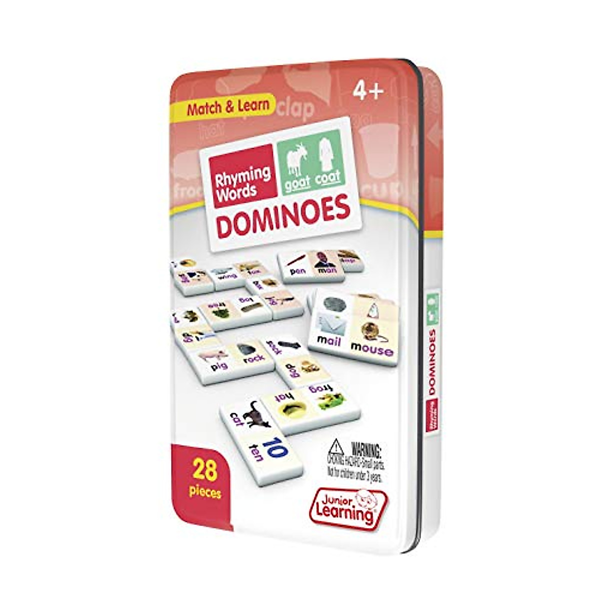 Junior Learning Rhyming Word Dominoes Educational Action Games, Multi, Model: JL490