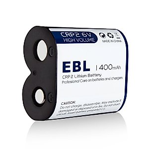 EBL CR-P2 Batteries, 6V 1400mAh Lithium Photo Battery Replaces 223A DL223A EL223AP