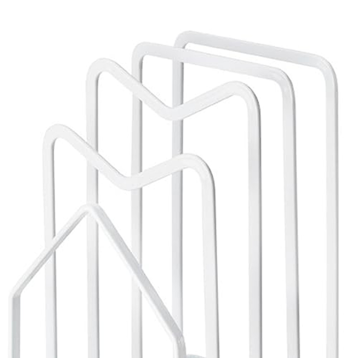 Chopping Board Organizer, Multifunctional Pot Pan Lid Stand Holder Iron Good Ventilation Kitchen Countertop Organizer, Chopping Board Storage Rack for Kitchen(Standard-White)