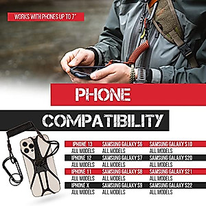 Rogue Fishing Co. The Protector Phone Tether | Use As Cell Phone Lanyard or Hiking/Boating/Kayak Tether | Phone Leash Ensures Your Phone is Safe and Protected