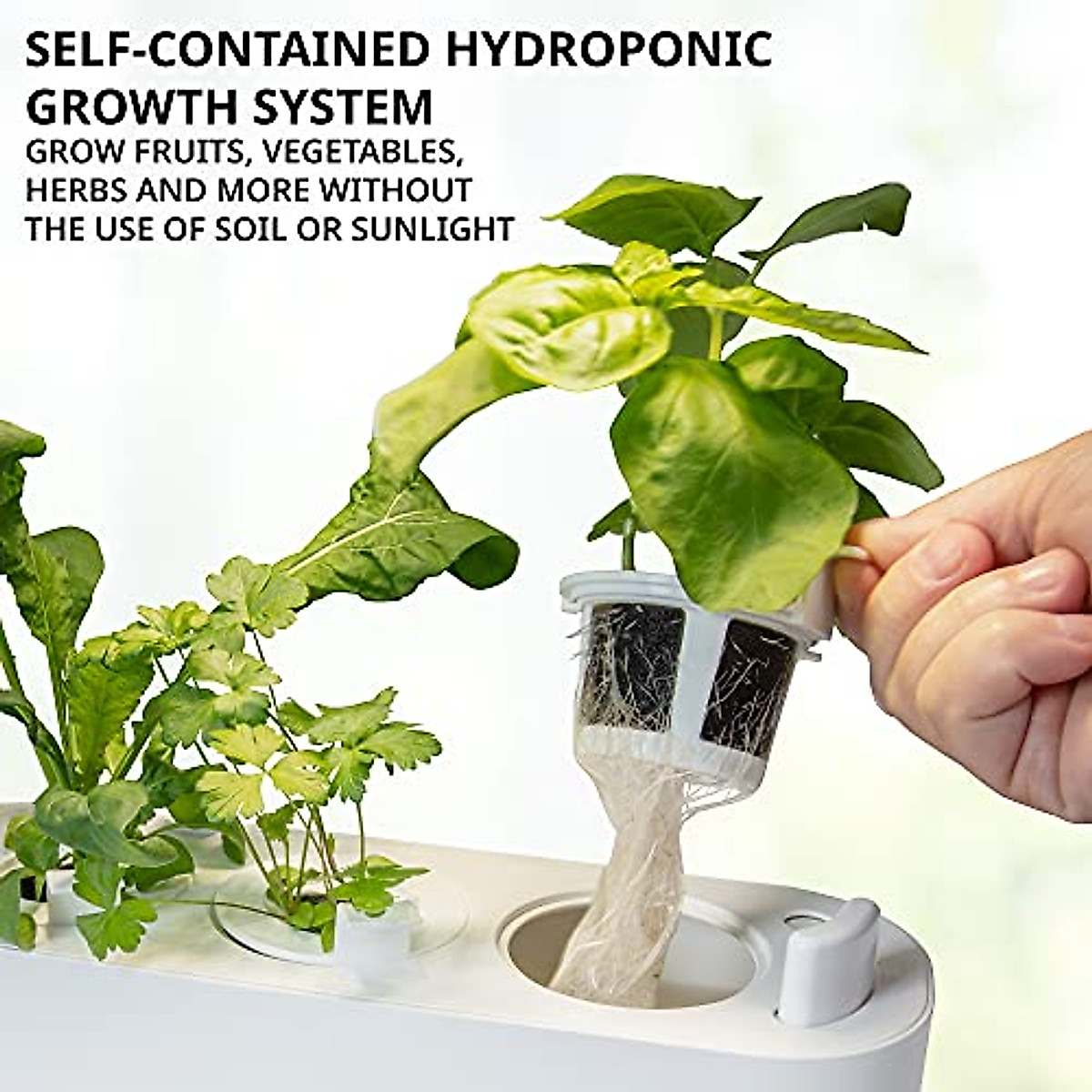 Ivation 3-Pod Indoor Hydroponics Growing System Kit with LED Grow Light, Herb Garden Planter for Herbs, Vegetables, Plants Flowers and Fruit