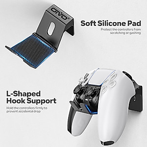 OIVO Controller & Headset Wall Mount Holder Stand, Foldable Headphone Stand, Gaming Controller Holder Hanger Hook, Universal Storage Organizer Controller/Earphone/Game Accessories-8 Packs