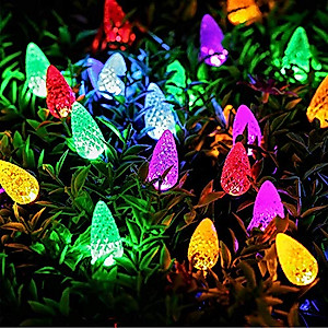 StillCool Battery Operated String Lights,16.4ft 50LED Multicolored Strawberry Lights for Garden Roof Party Christmas Halloween Decoration