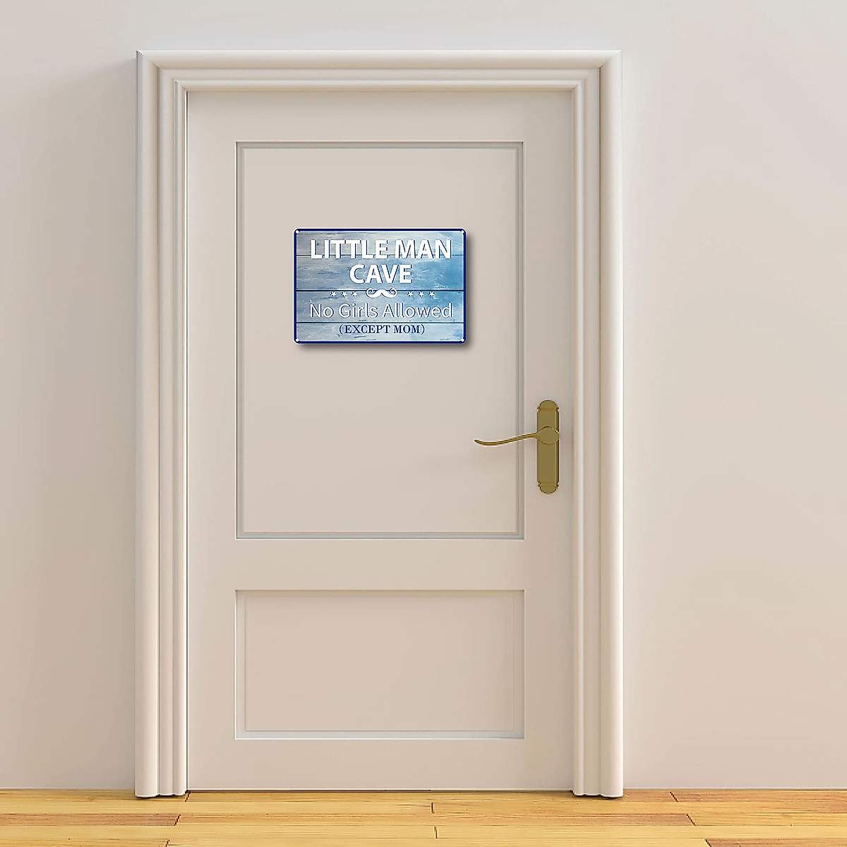 CREATCABIN Metal Tin Sign Man Cave No Girls Allowed Except Mom Retro Vintage Funny Wall Art Mural Hanging Iron Painting for Home Garden Bar Pub Kitchen Living Room Office Garage Plaque 8 x 12inch