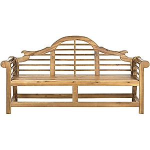 Safavieh Patio Collection Felicity Adirondack Acacia Wood Bench, Natural