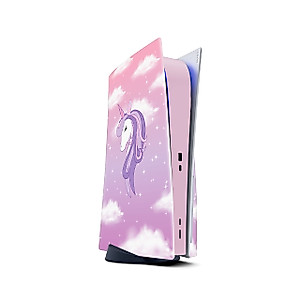 TACKY DESIGN Unicorn Skin for PlayStation 5 Console and 2 Controllers, PS5 pink pastel Kawaii skin Vinyl 3M Decal Stickers Full wrap Cover (Disc Version)
