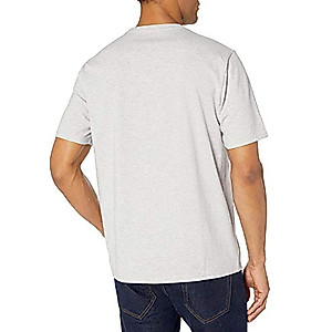 Amazon Essentials Men's Short-Sleeve Crewneck T-Shirt, Pack of 2, Bright Green/Light Grey Heather, Large